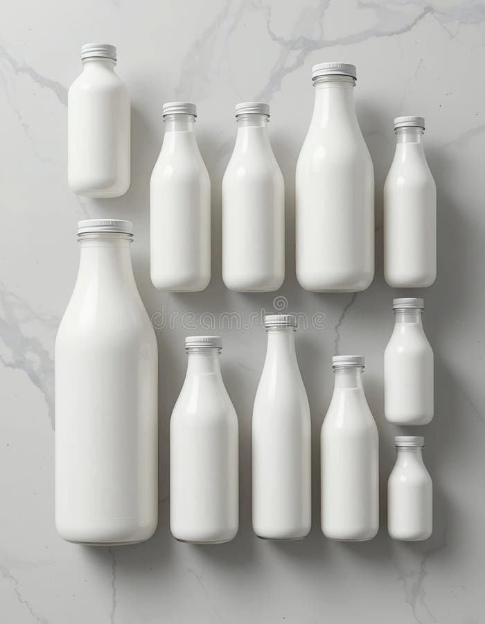 Milk Bottle Isolated on White Stock Illustration - Illustration of ...