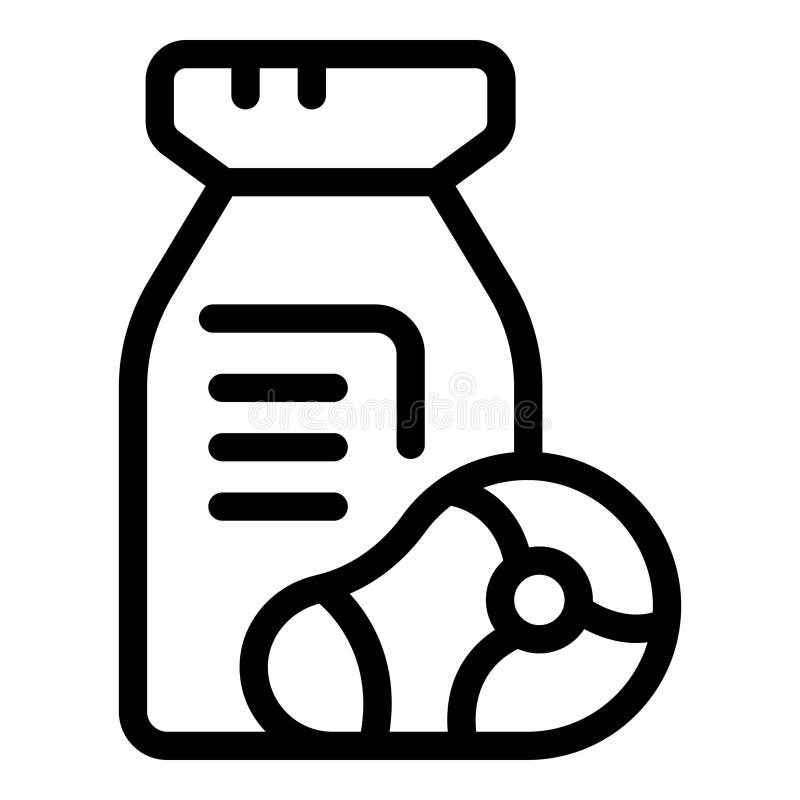 Milk bottle and meat icon stock vector. Illustration of ingredients ...