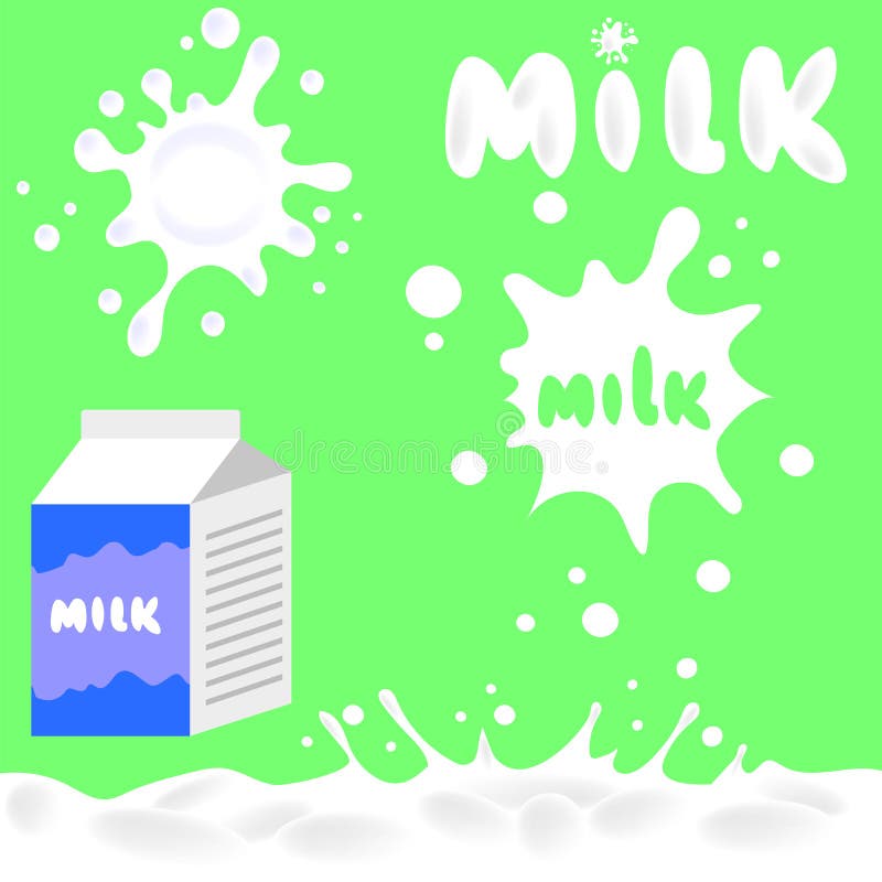 Milk Box and Blots stock illustration. Illustration of label - 63132429