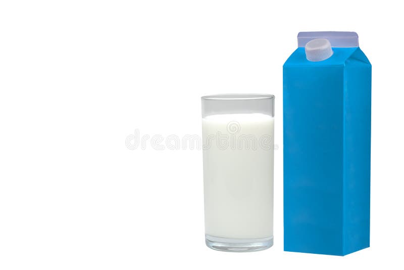 Milk Box with Glass of Milk Stock Image - Image of drink, food: 142864963