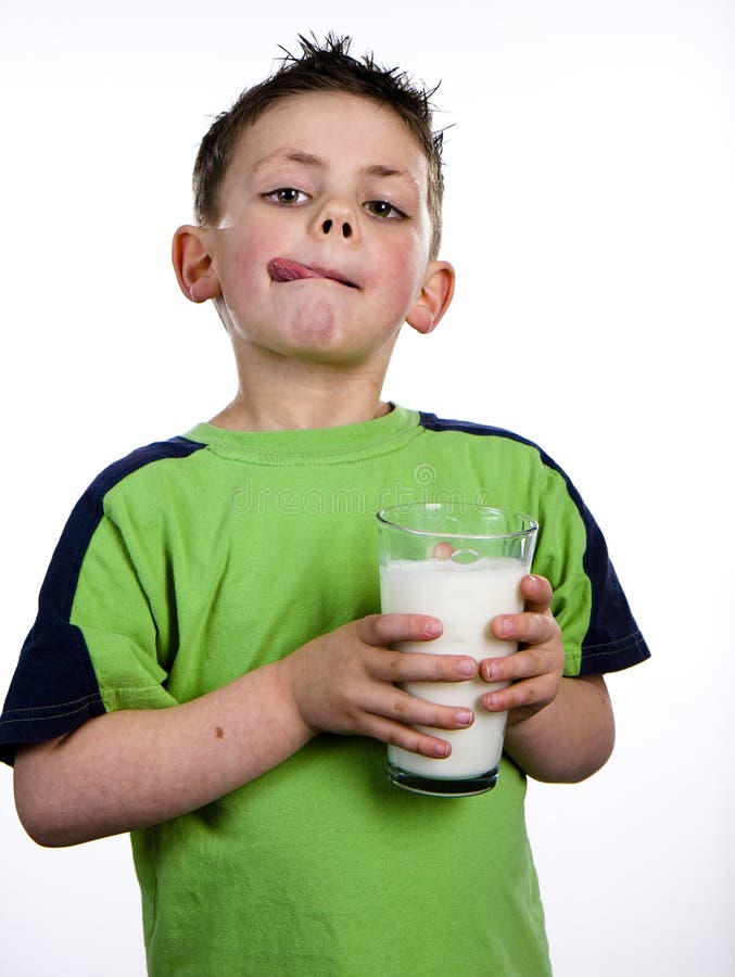 Milk Boy stock image. Image of smile, happiness, cute - 9338365