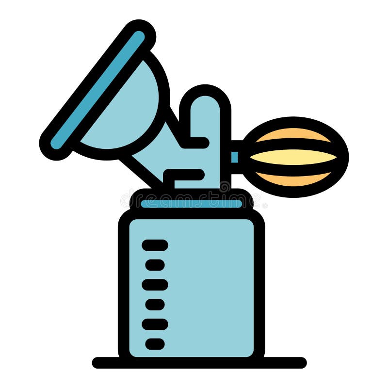 Milk Breast Pump Icon Color Outline Vector Stock Vector - Illustration ...
