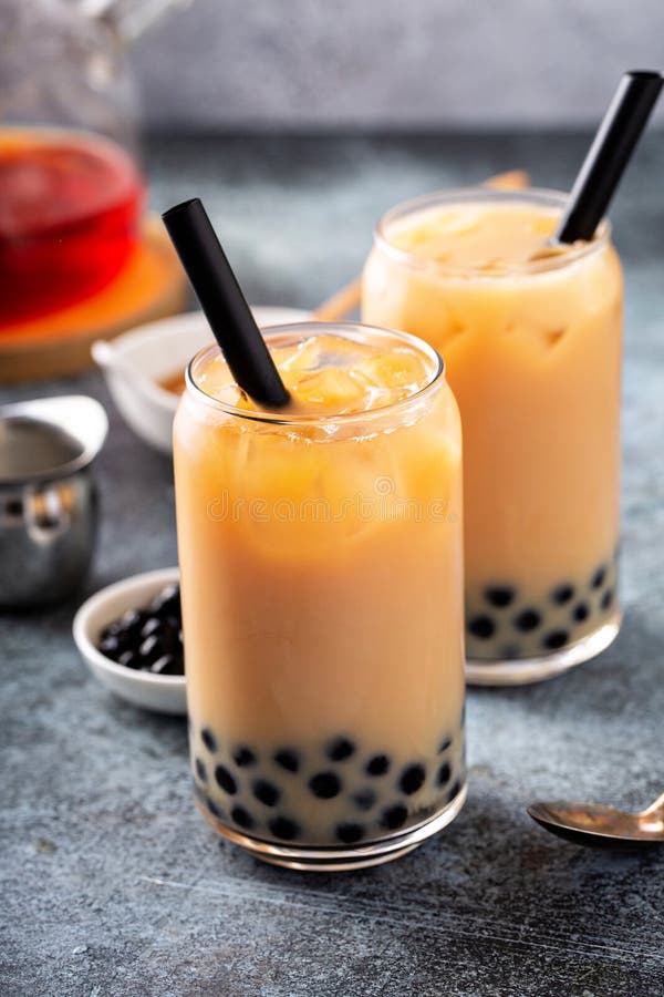 Making milk bubble tea stock photo. Image of milky, blend - 173911472
