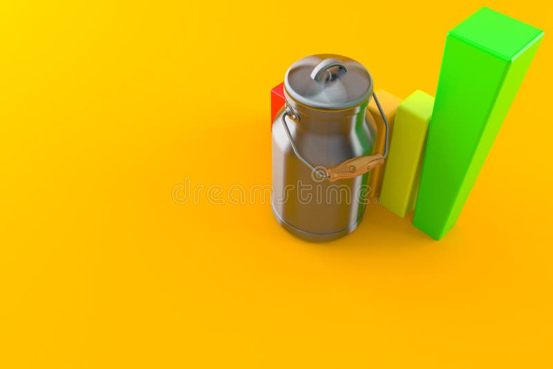 Milk can with chart stock illustration. Illustration of handle - 174539758