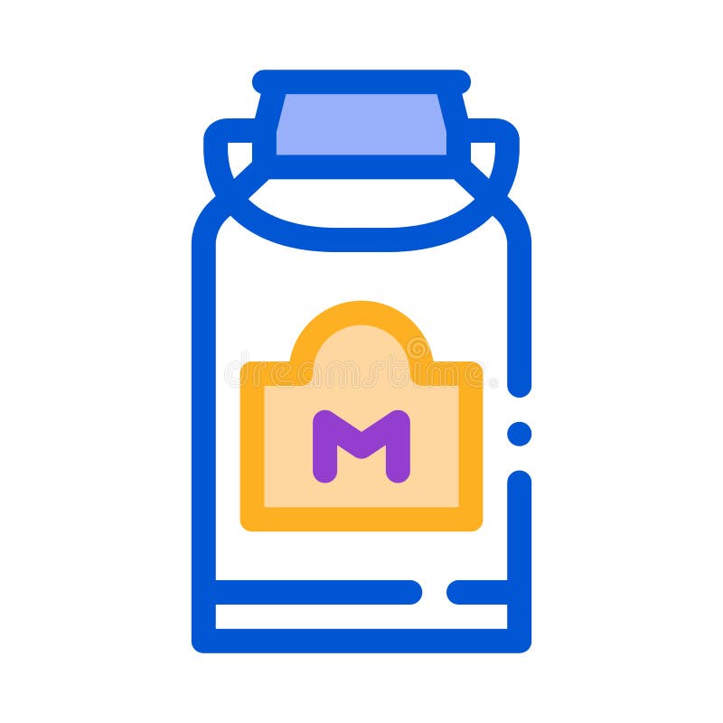 Milk Can with Handle Icon Vector Outline Illustration Stock Vector ...
