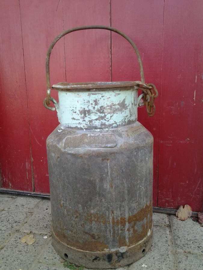 Milk can stock image. Image of standing, milk, brick - 47955109