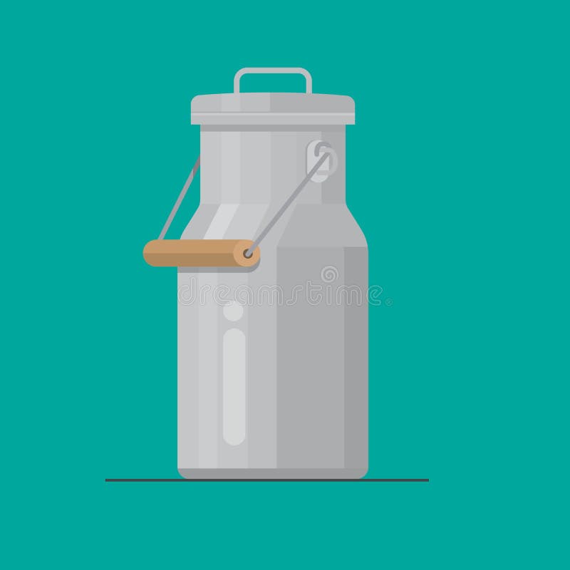Milk can. stock illustration. Illustration of aluminum - 157837296
