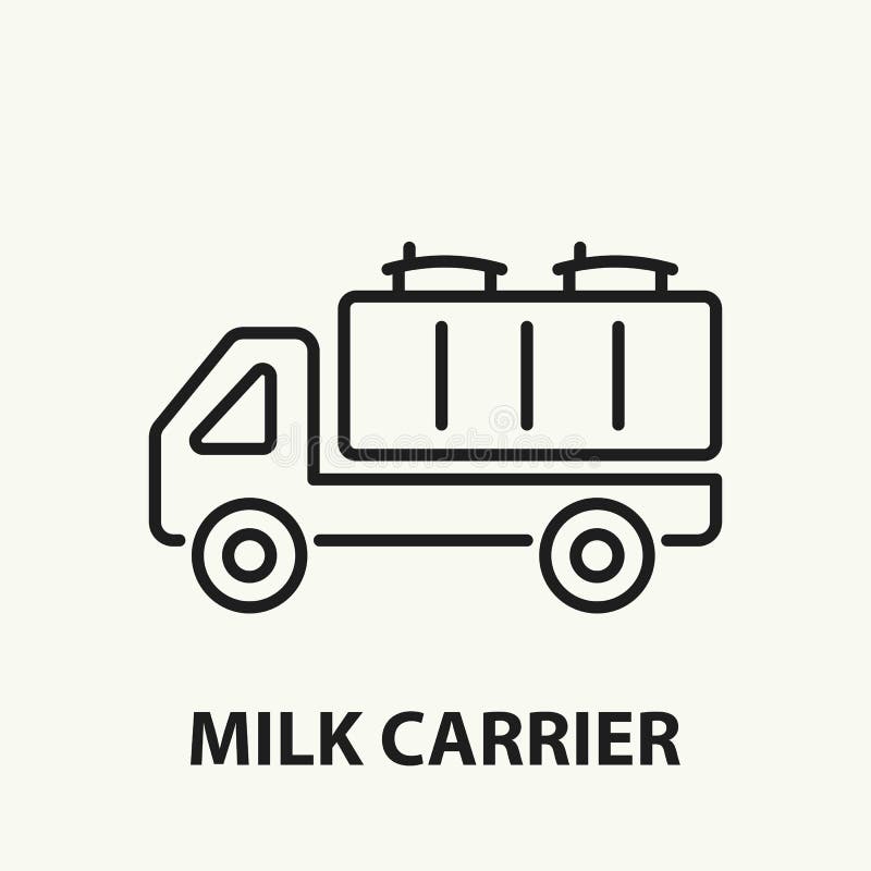 Milk Carrier Line Icon. Vector Illustration Stock Vector - Illustration ...