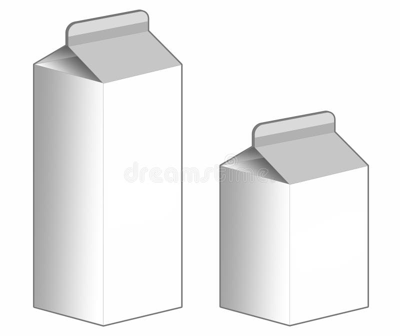 One Litre Carton Packaging Mockup for Dairy Products and Fruit Juice ...