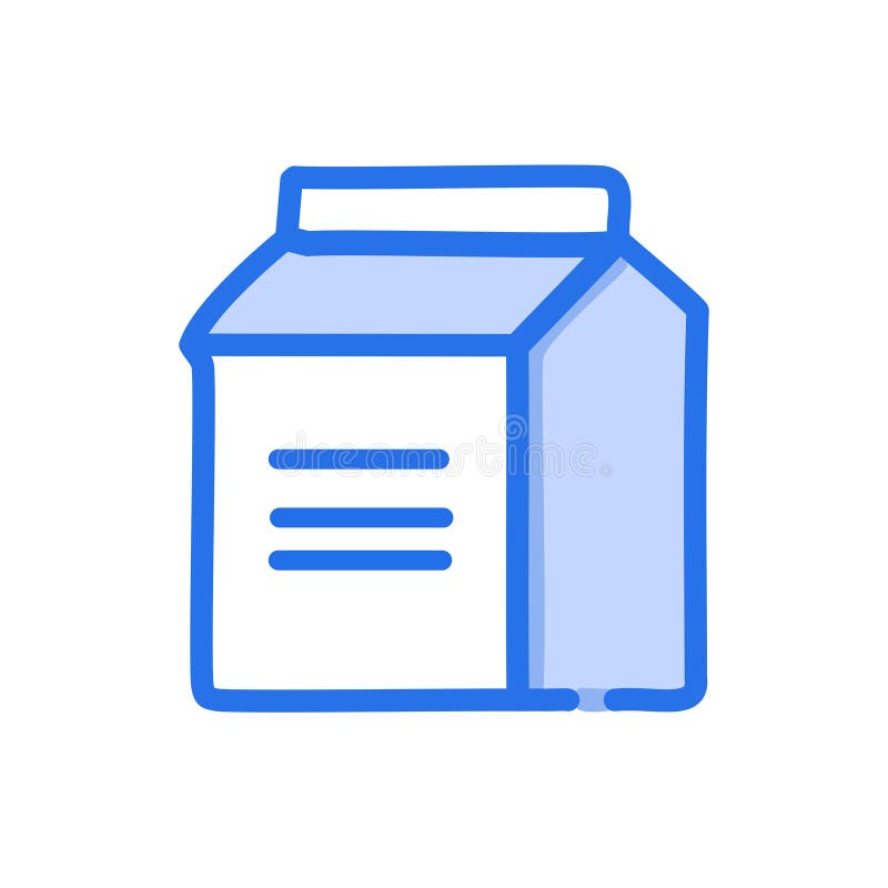 Milk Carton Box Vector Icon. Graph Symbol for Cooking Web Site and Apps ...