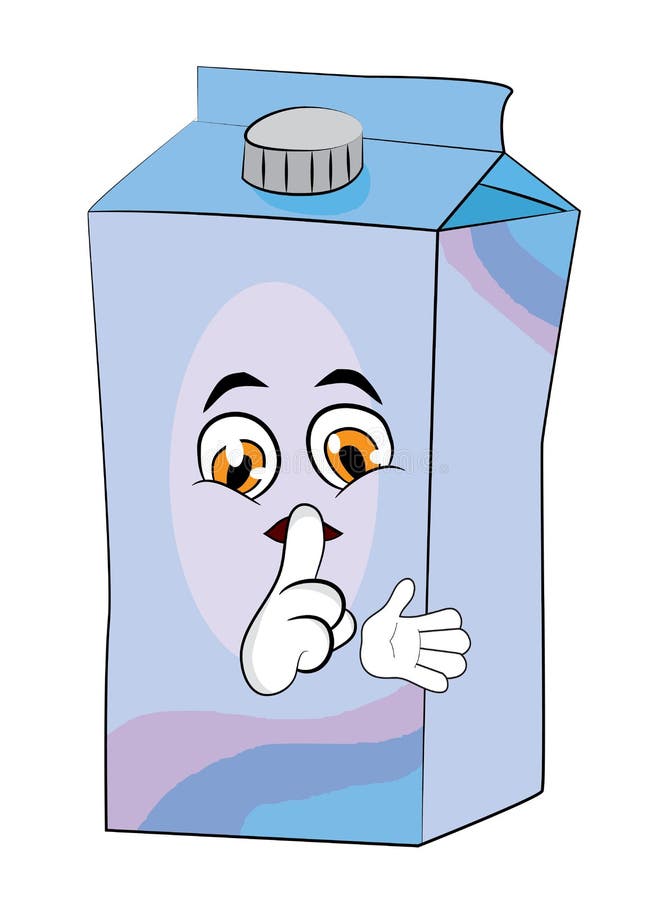 Sad milk cartoon stock illustration. Illustration of isolated - 48766760