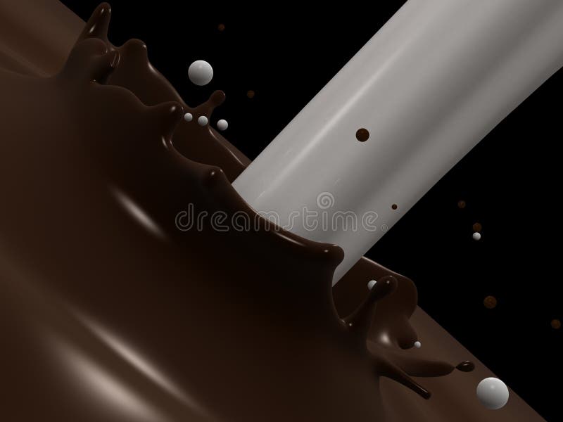 Milk-choco splash stock illustration. Illustration of candy - 4129469