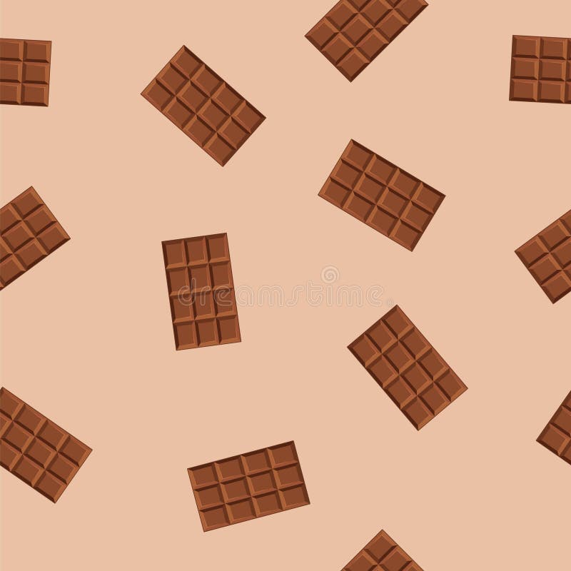 Milk Chocolate Bar Seamless Pattern for Greeting Card, Background ...