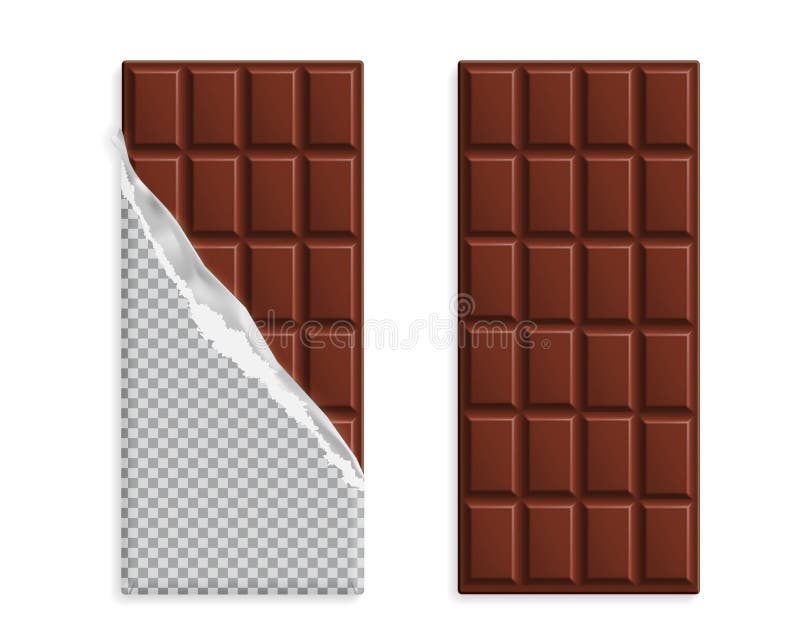 Milk Chocolate Bar in a Blank Wrapper Stock Vector - Illustration of ...