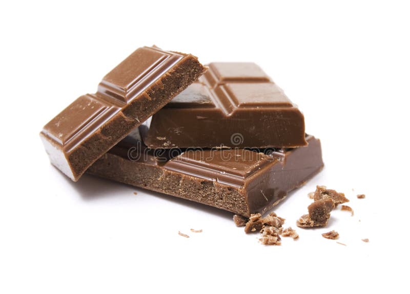 Milk chocolate blocks stock image. Image of square, food - 10370379