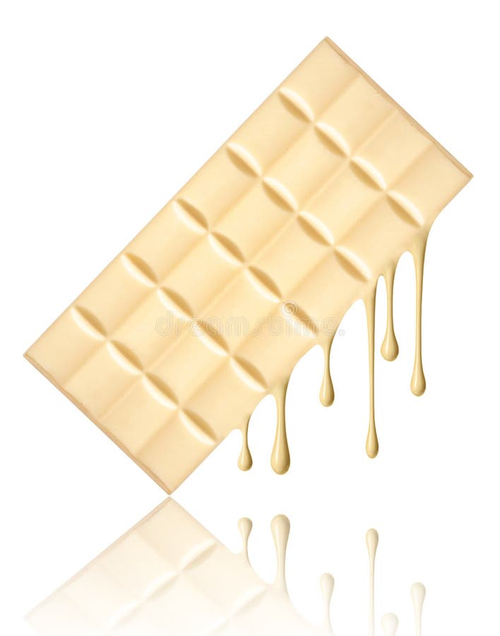 Milk Chocolate Dripping from White Chocolate Bar Stock Photo - Image of ...