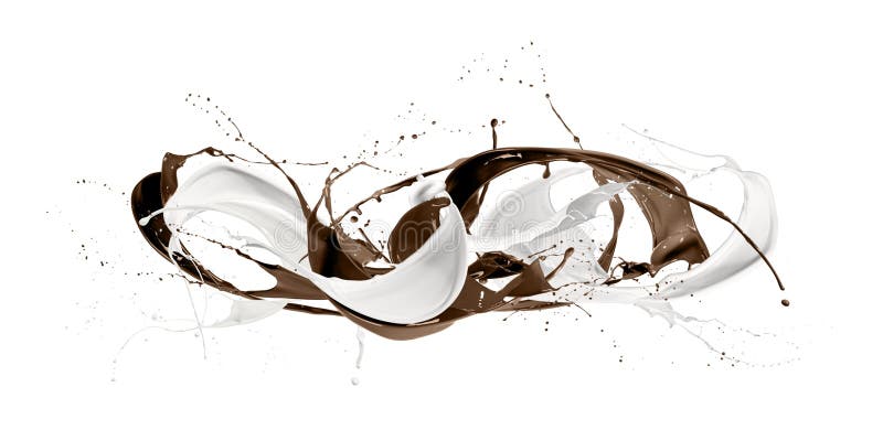Milk and chocolate stock image. Image of motion, milkshake - 176043895