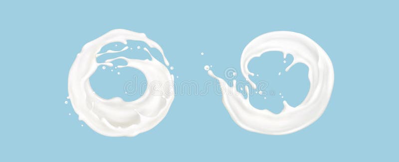Milk Circle Liquid Wave Splash with Drop Vector Stock Vector ...