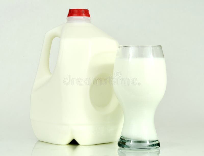Milk container and glass stock image. Image of pasteurized - 7583453