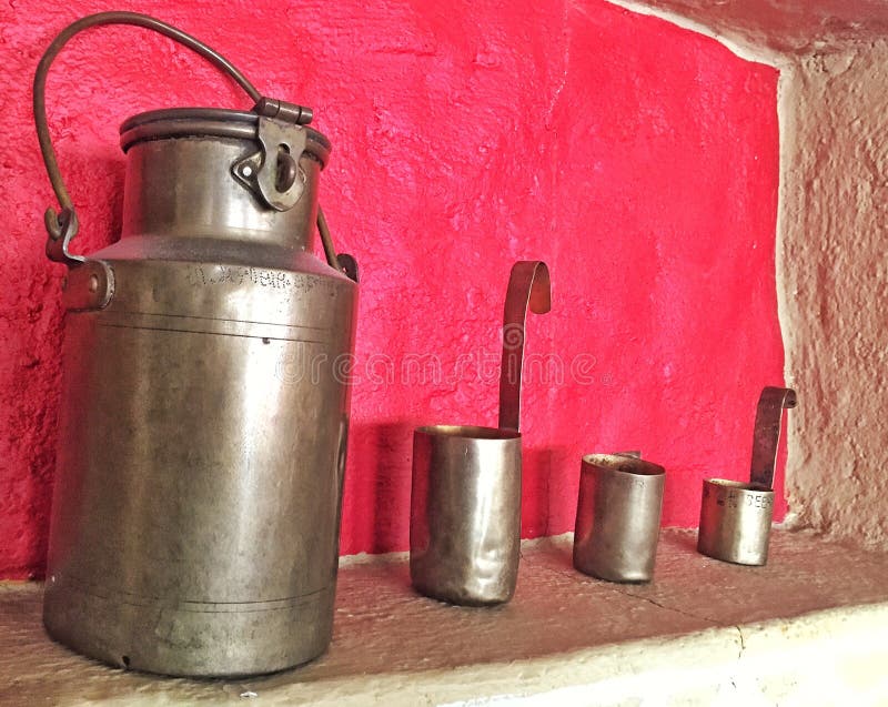 Milk Containers in Bucovina, Romania Stock Image - Image of organic ...