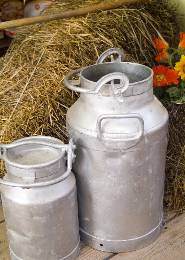 Milk Containers in Bucovina, Romania Stock Image - Image of organic ...