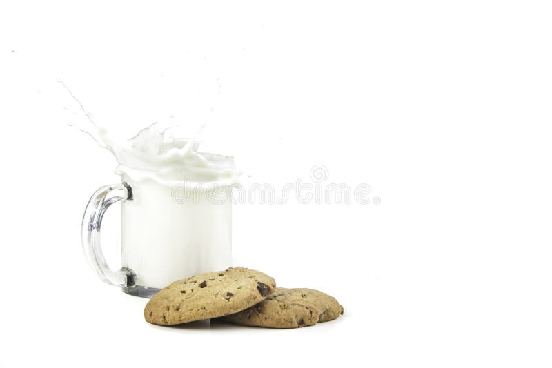 Milk and Cookie Splash stock photo. Image of isolated - 27997100