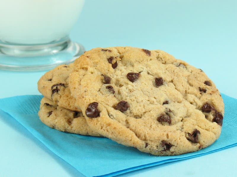 Milk & Cookies stock image. Image of glass, blue, chocolate - 4670199