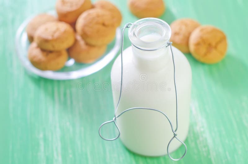 Milk and cookies stock photo. Image of biscuit, bake - 33658402