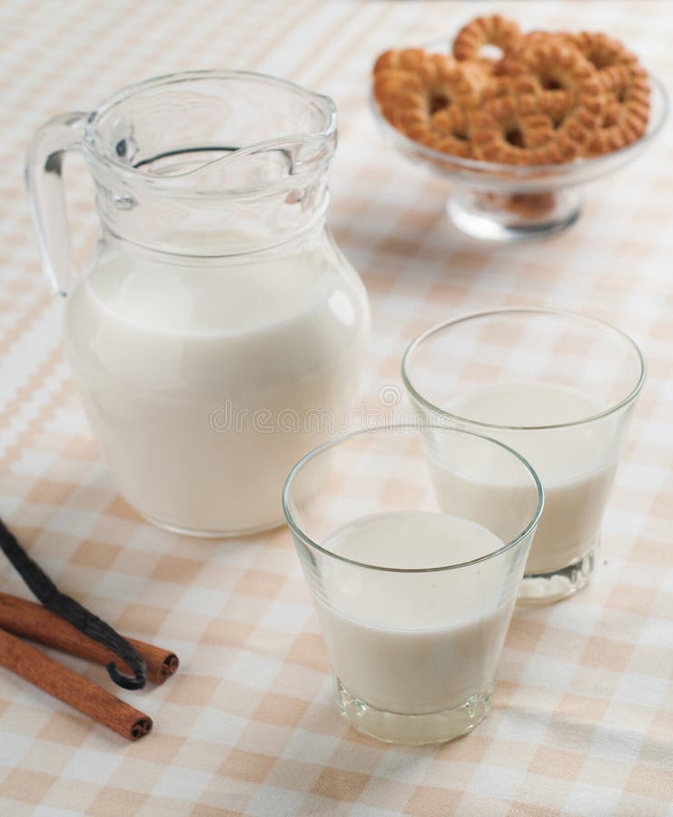 Milk and cookies stock image. Image of drink, yoghurt - 44623347