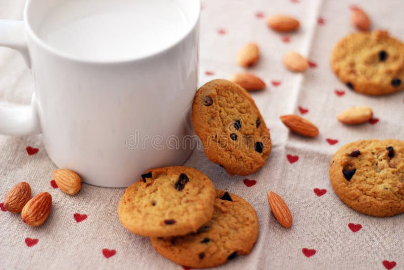 Milk and cookies stock image. Image of dairy, chocolate - 36935239