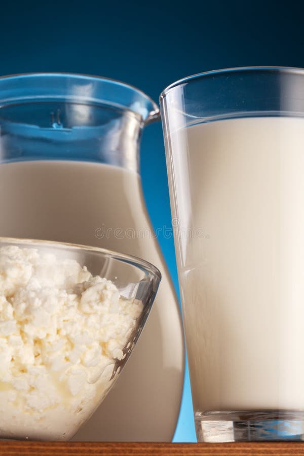 Milk and cottage cheese. stock photo. Image of cheese - 17248030