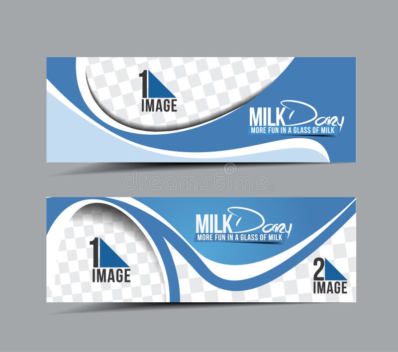 Milk Dairy Banner stock vector. Illustration of decoration - 53382633