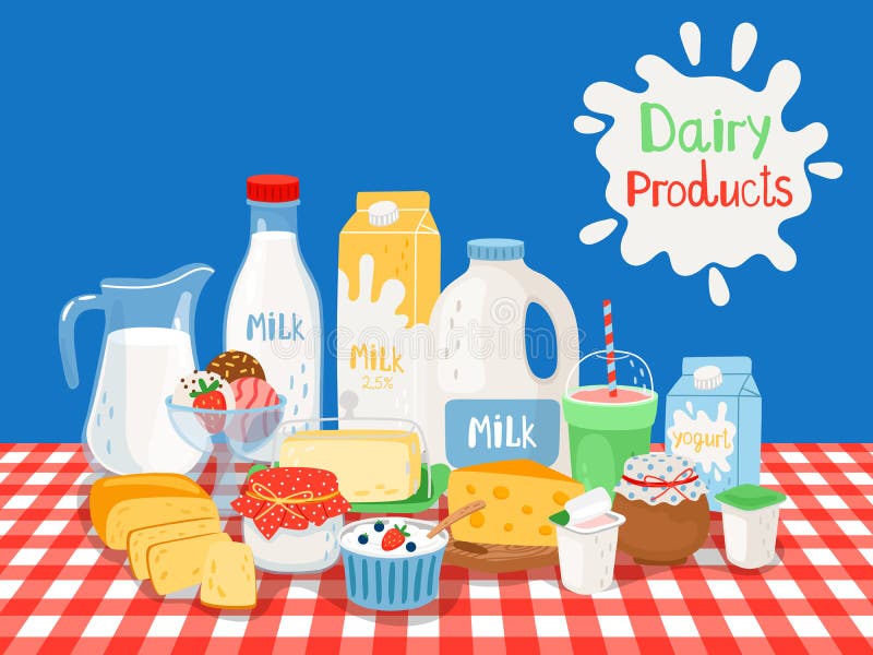 Diary natural product stock illustration. Illustration of milk - 74872964