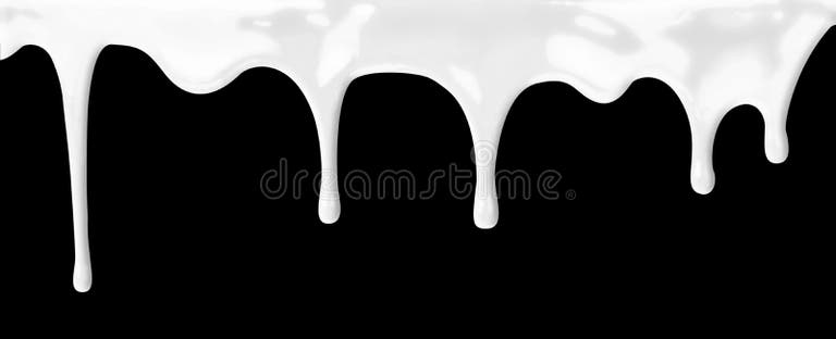 Milk Dripping Isolated on Black Background Stock Photo - Image of drop ...