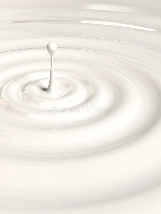 Drop of milk and ripple stock illustration. Illustration of dimensional ...
