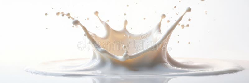 Milk Droplet Explosion, Dynamic Texture, Isolated on White, Drink ...