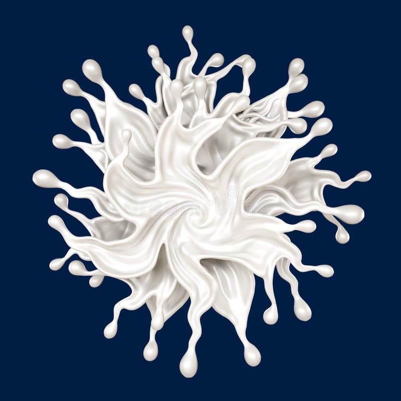 Milk Explosion. Splash. 3d Illustration, 3d Rendering Stock ...