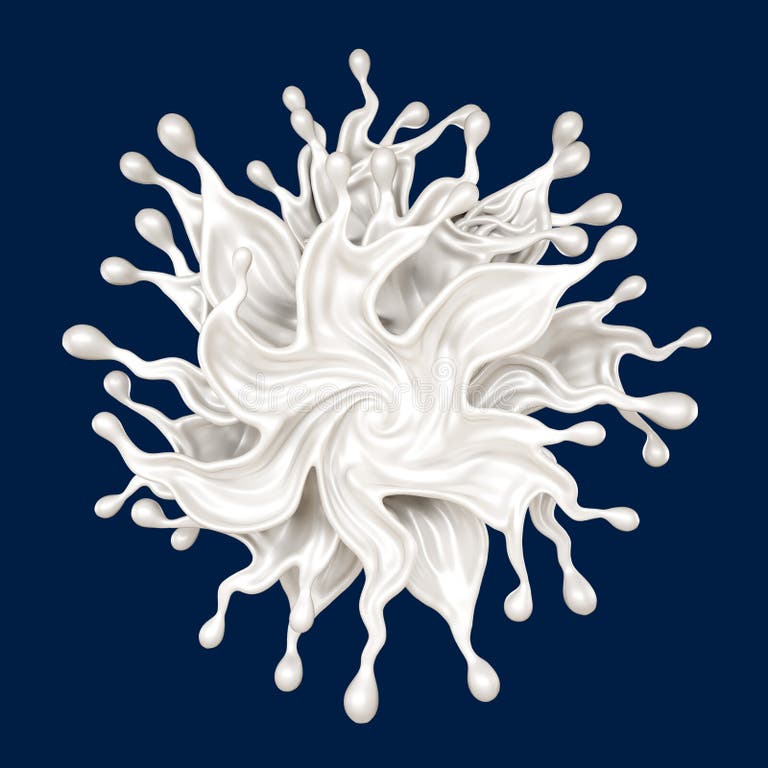 Milk Explosion. Splash. 3d Illustration, 3d Rendering Stock ...