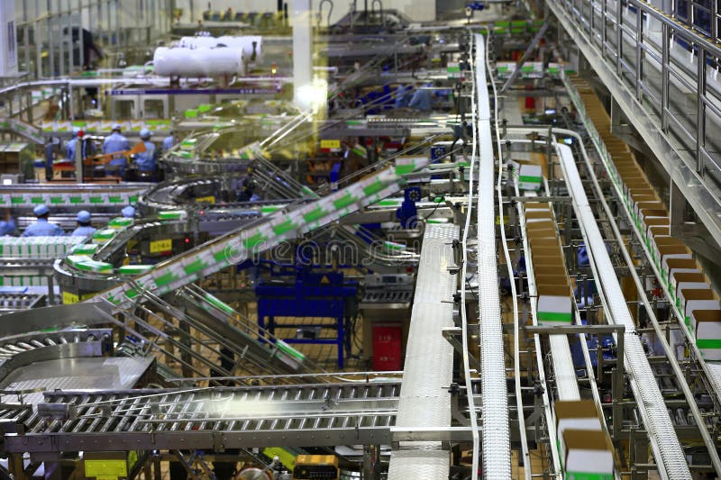 Milk Factory Processing Industry Stock Image - Image of connector ...