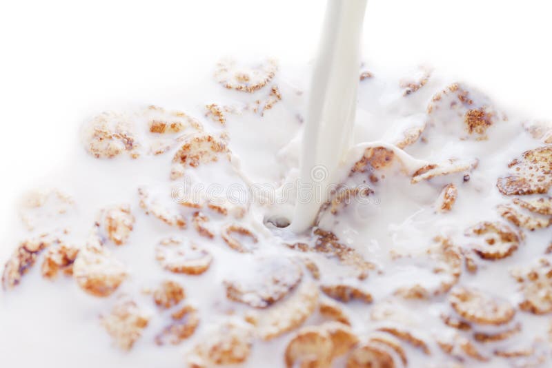 Milk and flakes. stock image. Image of food, milkshake - 23127649