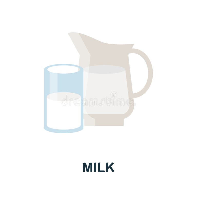 Milk Flat Icon. Colored Element Sign from Drinks Collection. Flat Milk ...