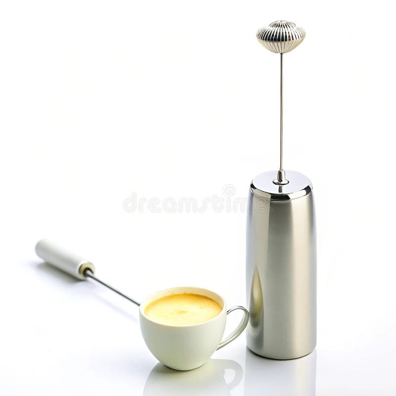 Milk Frother Handheld on White Background Stock Illustration ...