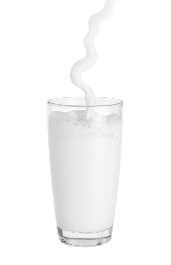 Glass of Milk Isolated on White with Clipping Path Stock Image - Image ...