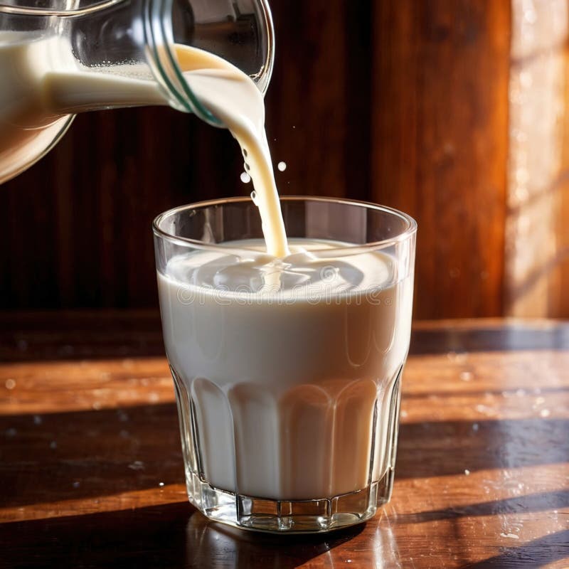 Milk, Glass of Dairy Drink from Cows Stock Illustration - Illustration ...