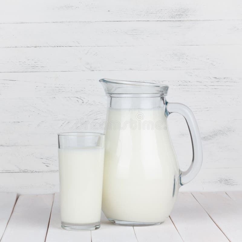 Milk glass and jar stock image. Image of gourmet, products - 86228771