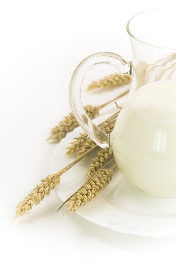 Milk and grain stock image. Image of healthy, milk, food - 4905817