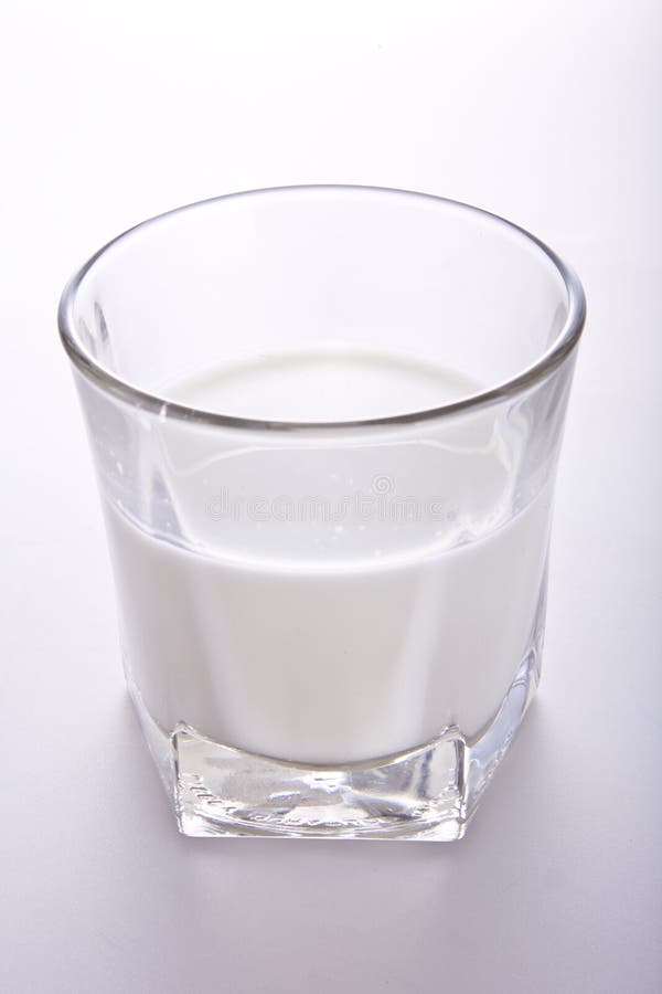Half Full Glass Of Milk