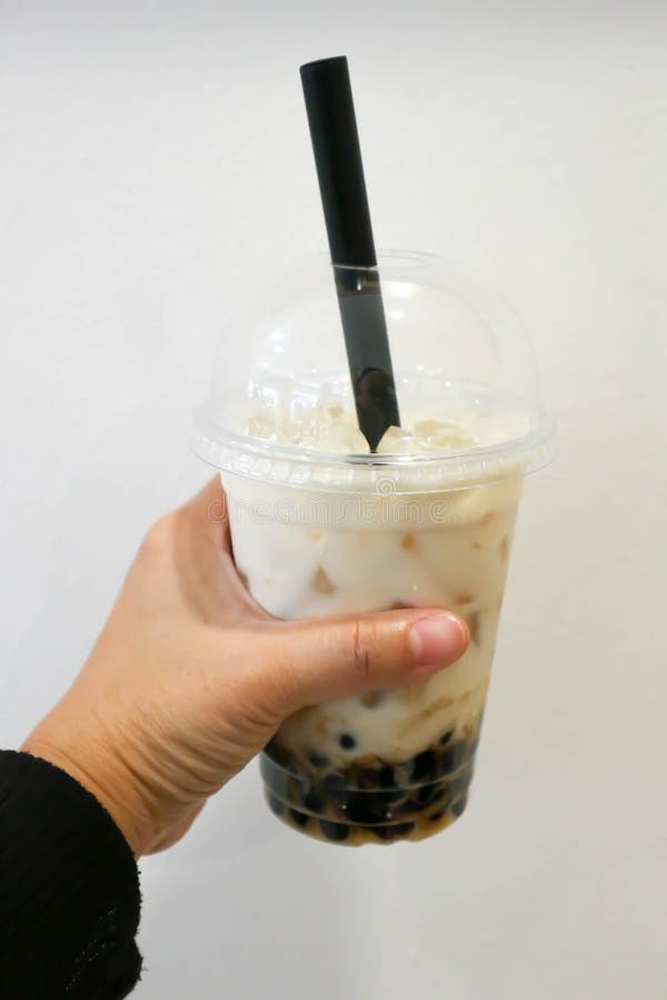 Milk or Iced Tea ,milk Tea or Bubble Tea Stock Photo - Image of ...