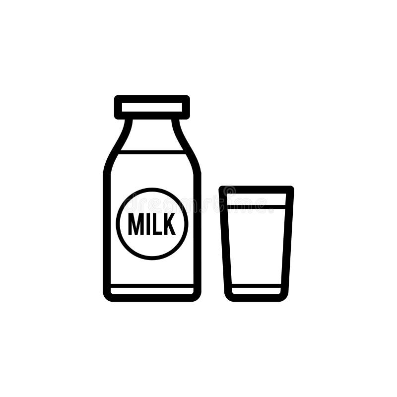 Milk Icon Flat Vector Template Design Trendy Stock Vector ...