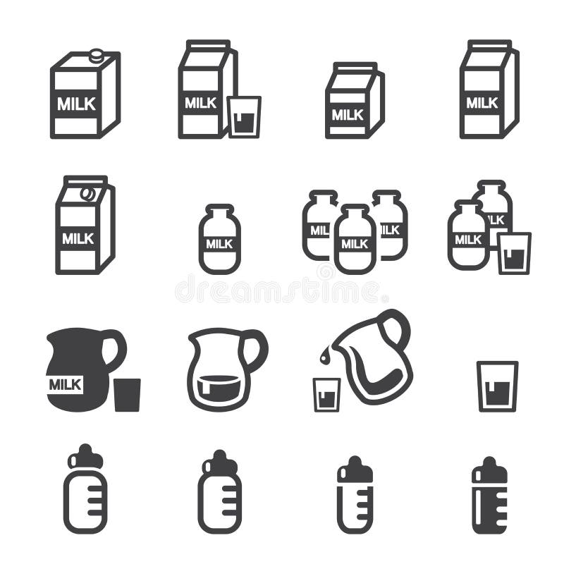 Milk icon stock vector. Illustration of icon, symbol - 49950968